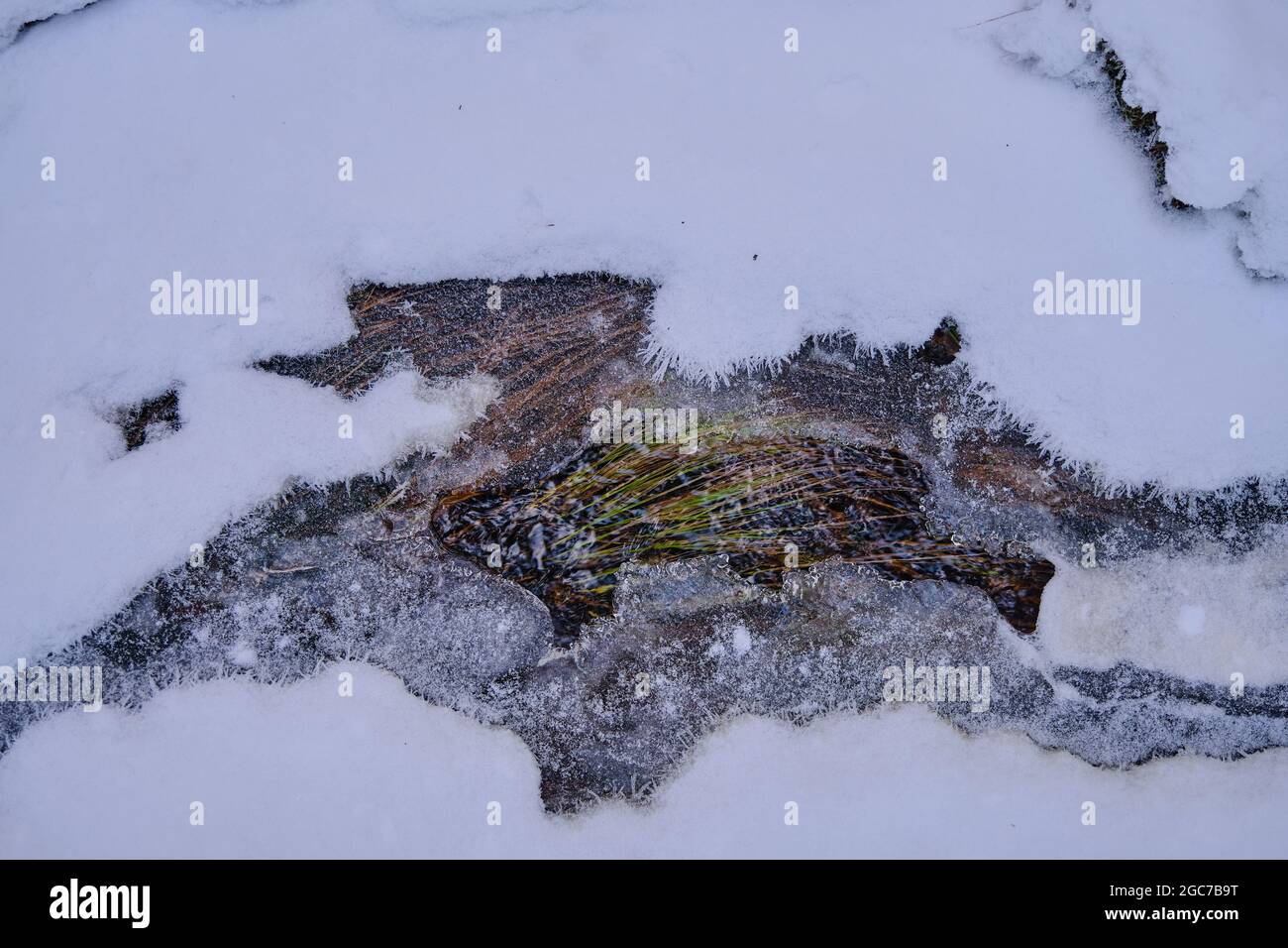 stream under ice and snow Stock Photo - Alamy