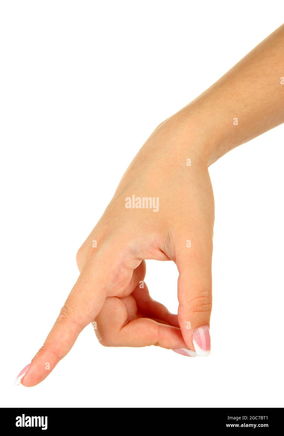 Finger Spelling the Alphabet in American Sign Language (ASL). Letter P ...