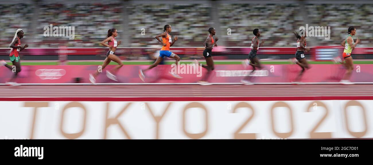 Tokyo, Japan. 7th Aug, 2021. Sifan Hassan (3rd L) of the Netherlands ...