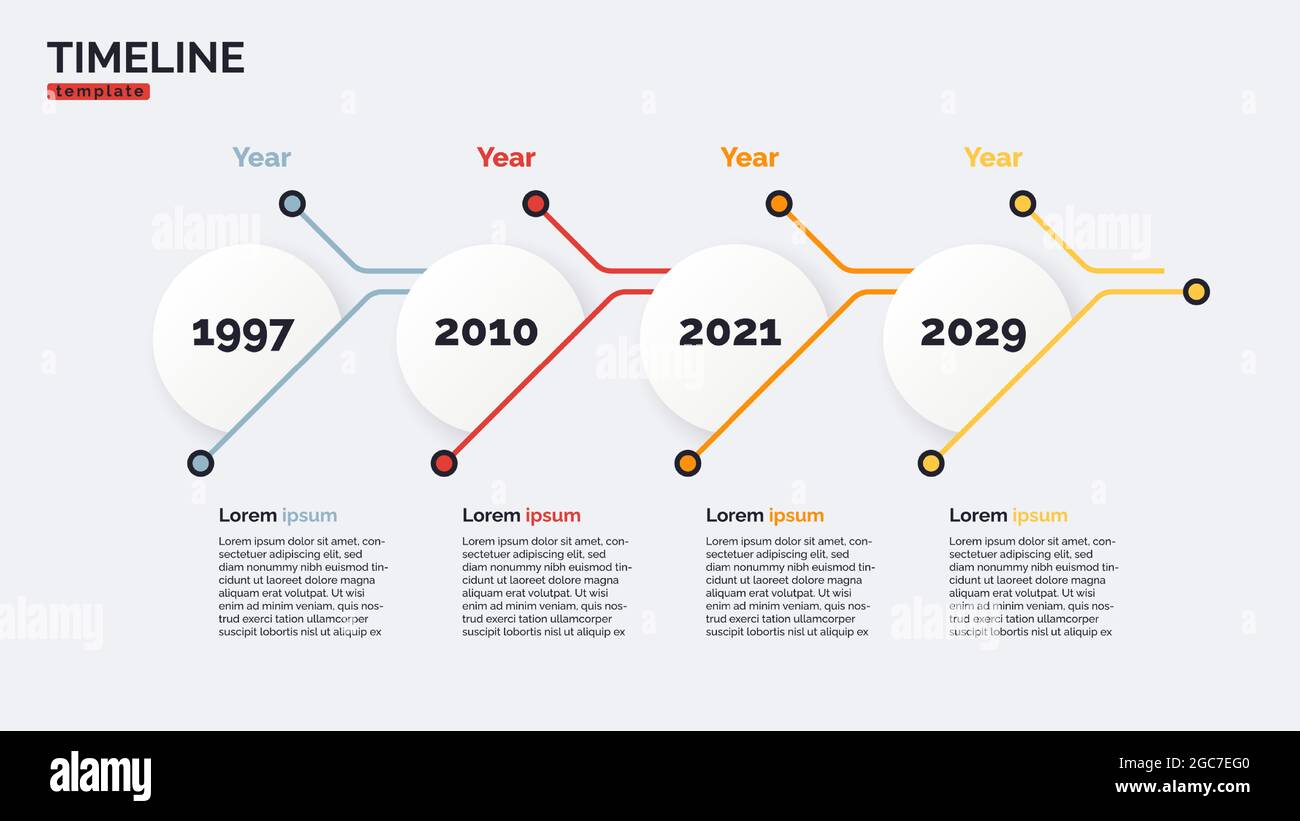 Vector timeline minimal infographic concept template with four periods ...