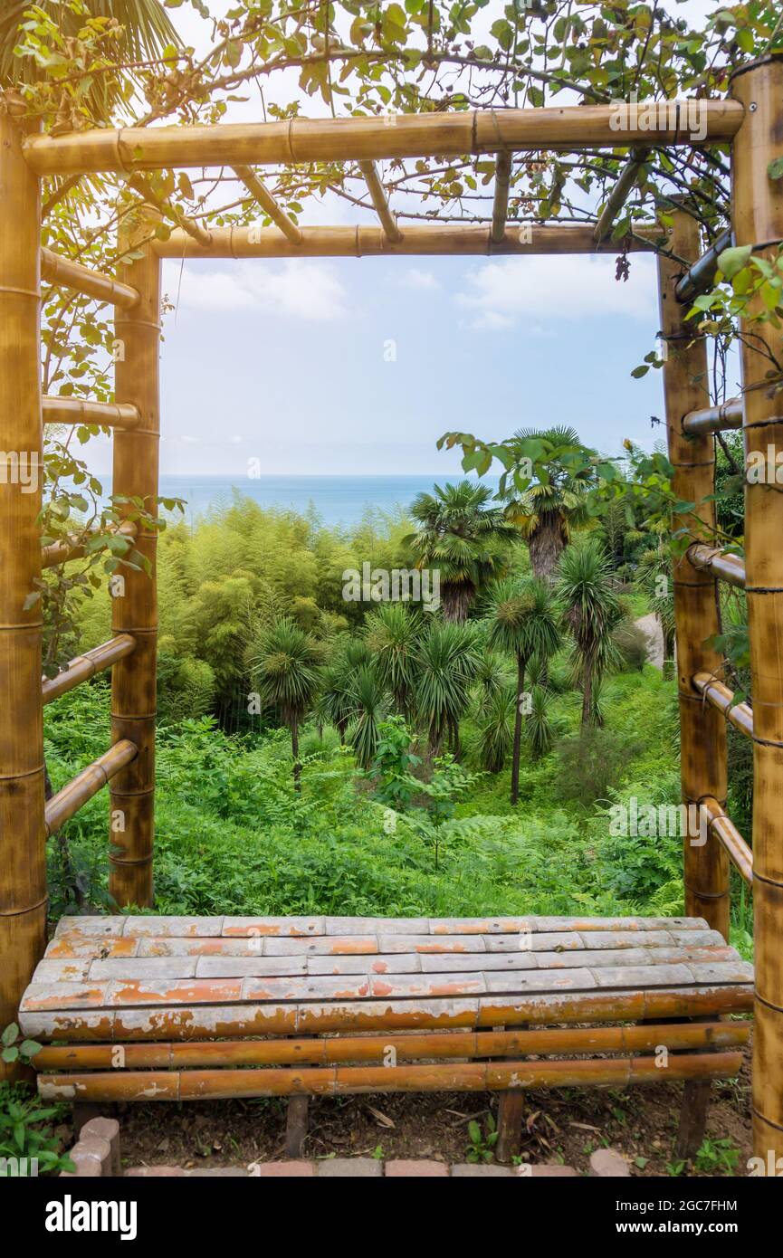 Wooden garden arch hi-res stock photography and images - Alamy