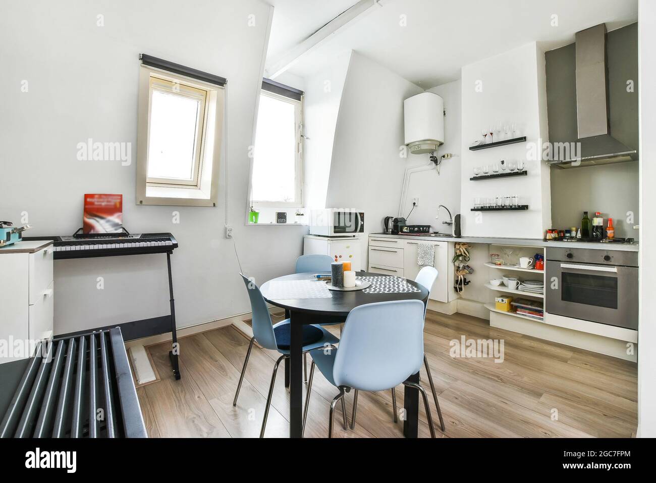 Interior of a beautiful small modern house Stock Photo - Alamy