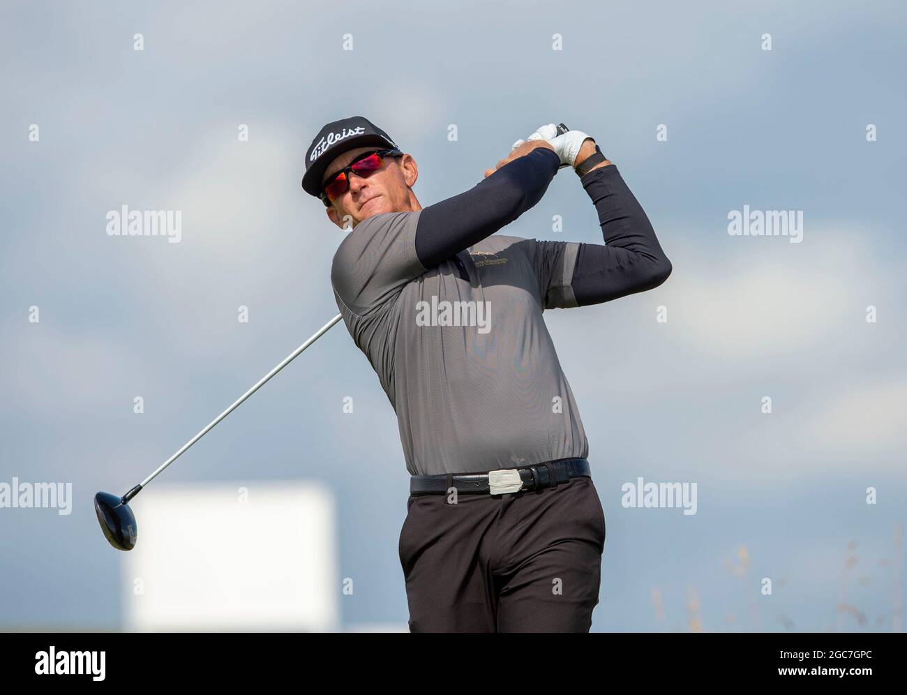 USA's Berry Henson tees off at the 2nd during day three of the Hero ...