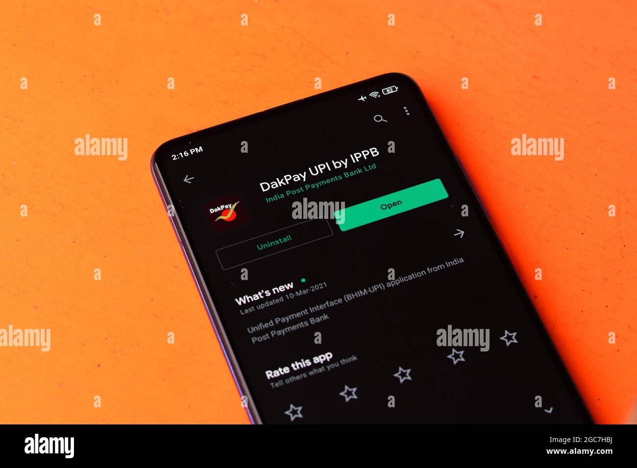 Assam, India - August 6, 2021 : DakPay logo on phone screen stock image ...