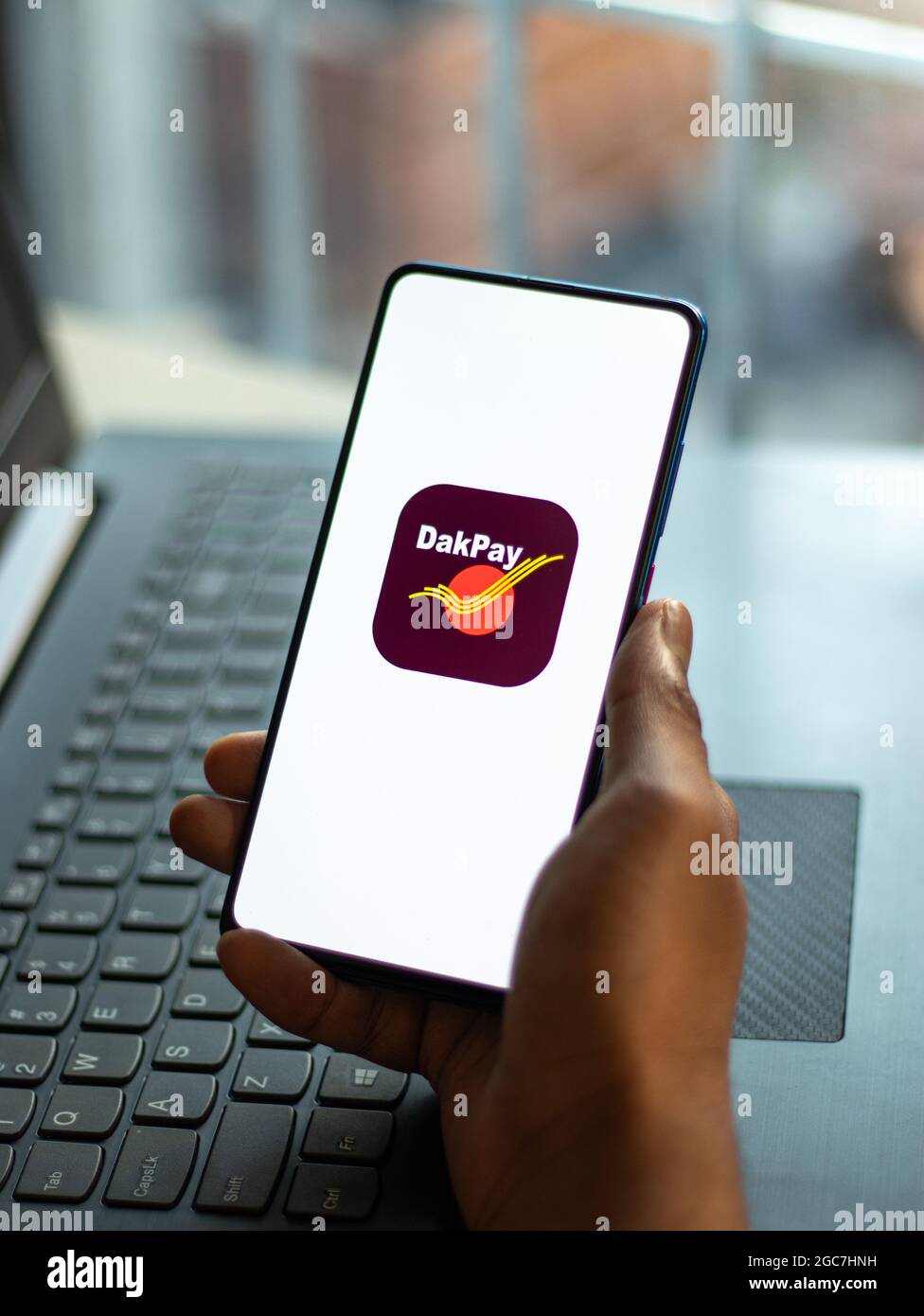 Assam, India - August 6, 2021 : DakPay logo on phone screen stock image ...