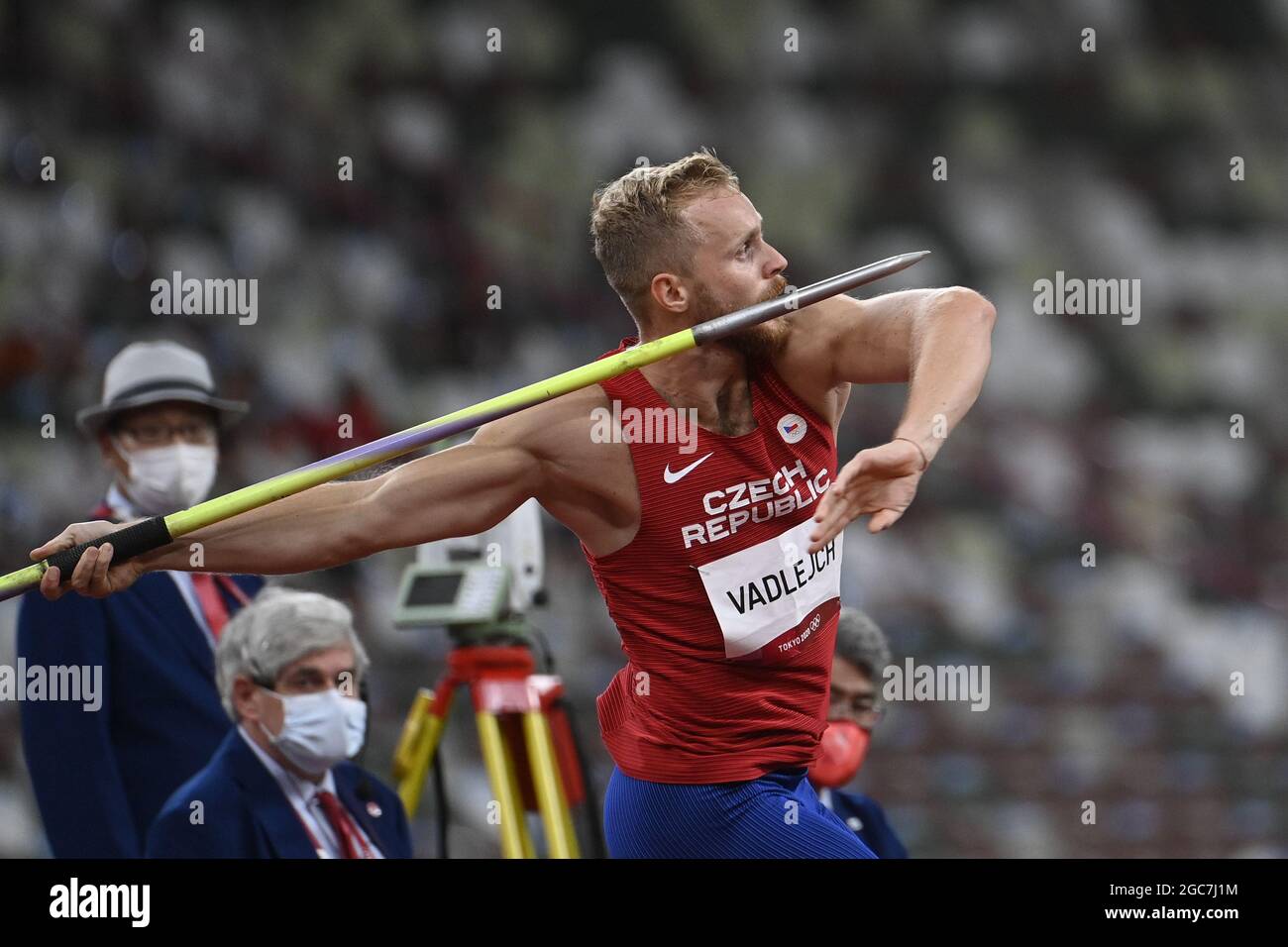 Tokyo, Japan. 07th Aug, 2021. Czech Jakub Vadlejch competes in men's ...