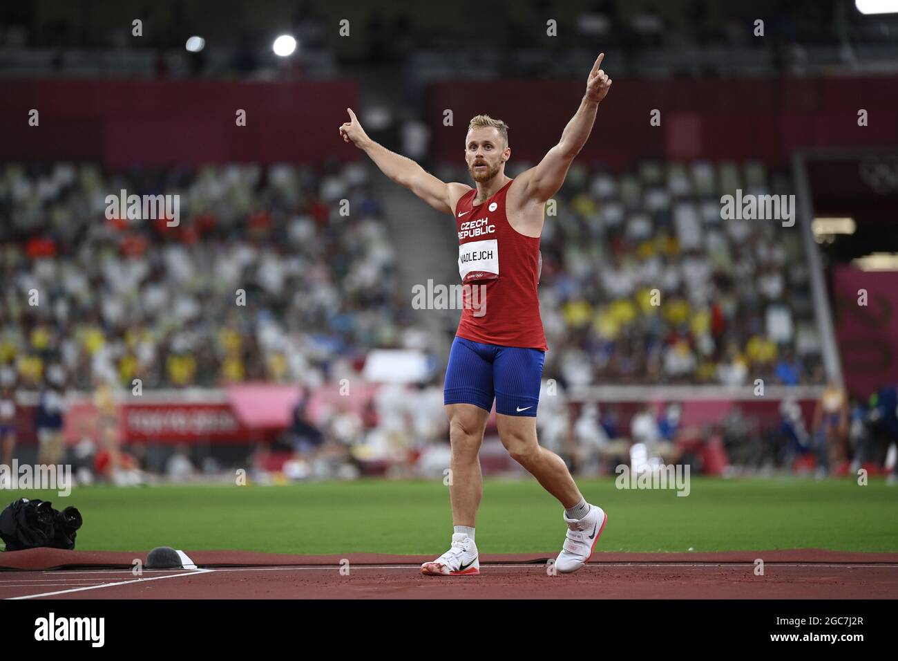 Tokyo, Japan. 07th Aug, 2021. Czech Jakub Vadlejch competes in men's ...
