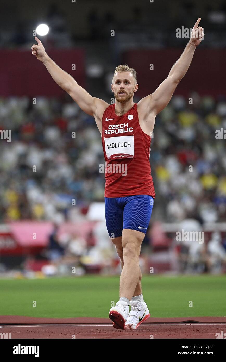 Tokyo, Japan. 07th Aug, 2021. Czech Jakub Vadlejch competes in men's ...
