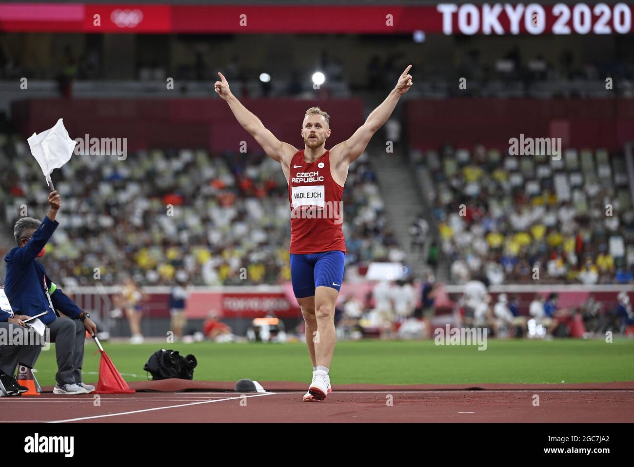 Tokyo, Japan. 07th Aug, 2021. Czech Jakub Vadlejch competes in men's ...