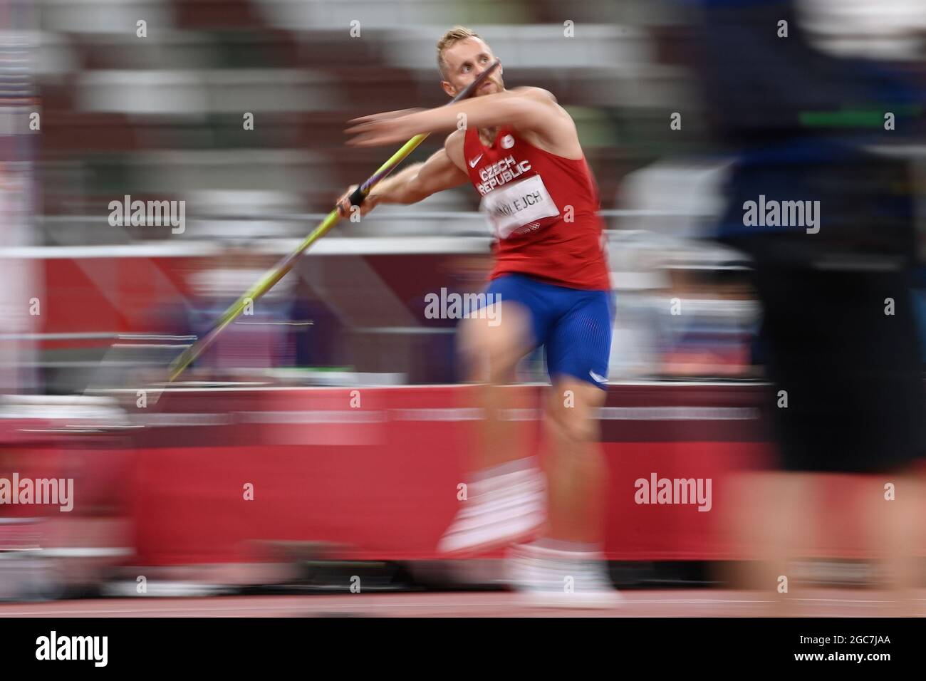 Tokyo, Japan. 07th Aug, 2021. Czech Jakub Vadlejch competes in men's ...