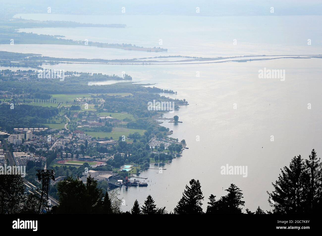 View of Bregenz and Lake Constance from Pfander Stock Photo - Alamy