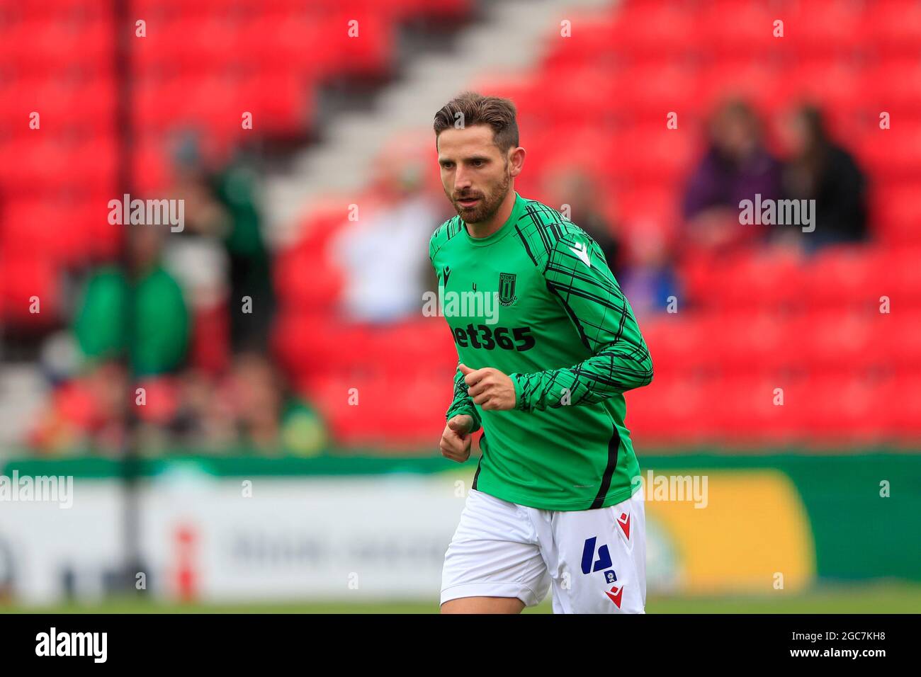 Joe Allen #4 of Stoke City during the warm up for the game Stock Photo ...