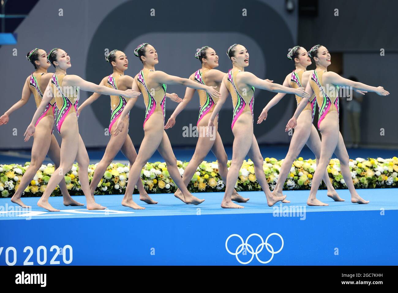 Tokyo, Japan. 7th Aug, 2021. Japan team group (JPN) Artistic Swimming ...