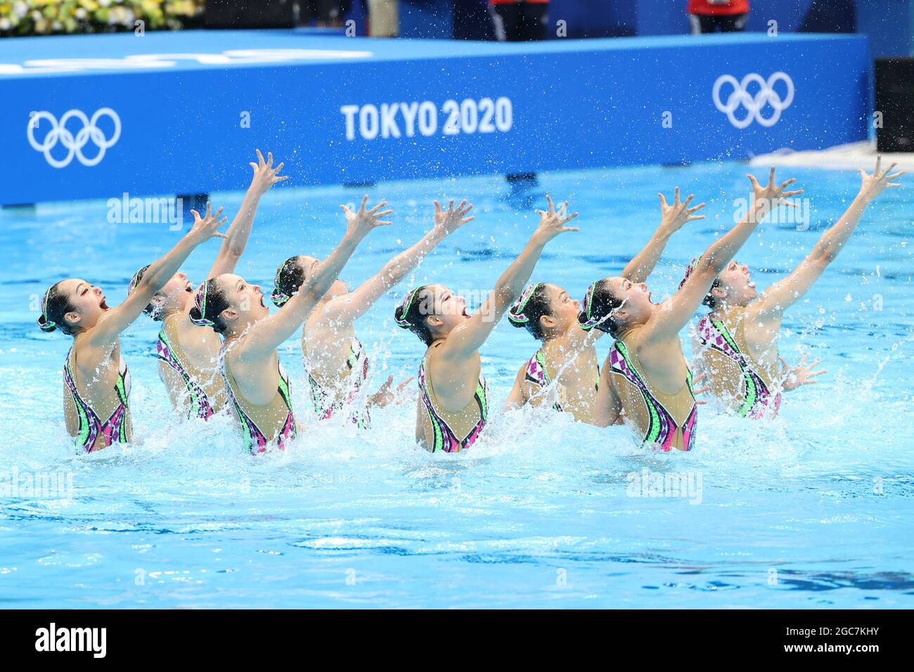 Tokyo, Japan. 7th Aug, 2021. Japan team group (JPN) Artistic Swimming ...