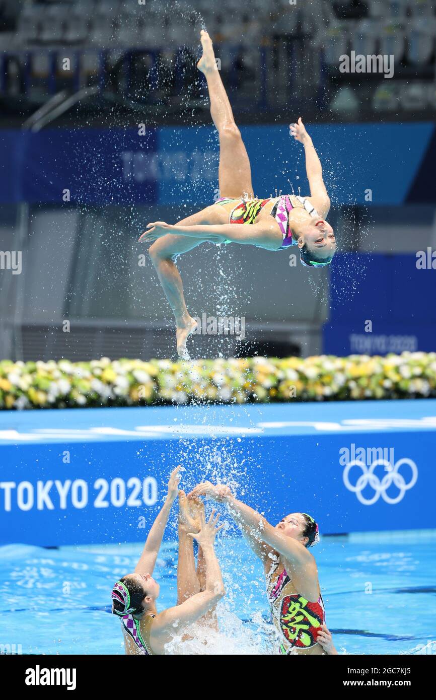 Tokyo, Japan. 7th Aug, 2021. Japan team group (JPN) Artistic Swimming ...