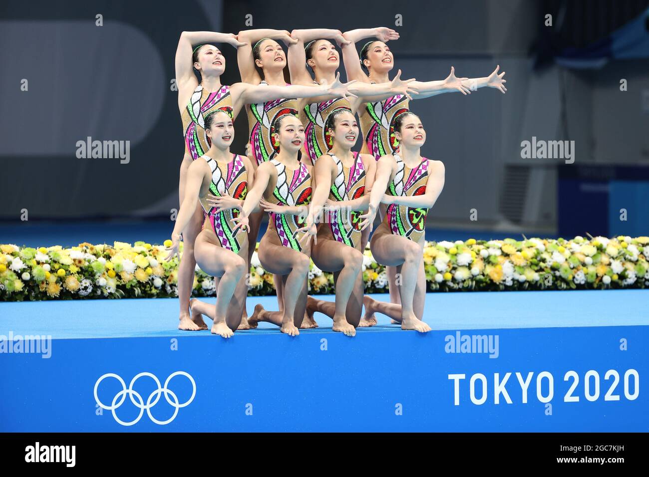 Tokyo, Japan. 7th Aug, 2021. Japan team group (JPN) Artistic Swimming ...
