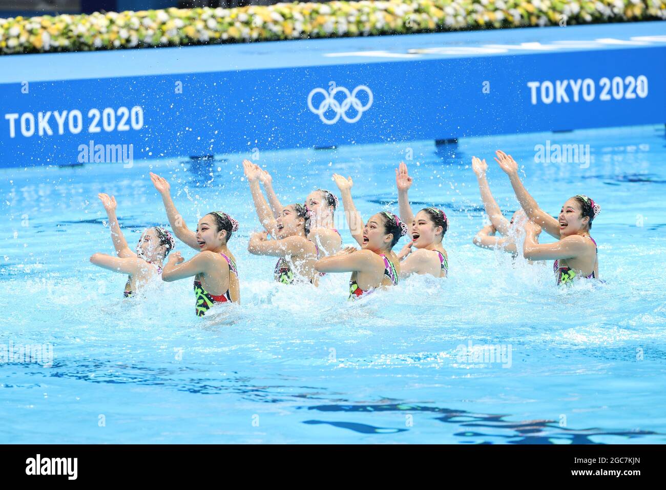 Tokyo, Japan. 7th Aug, 2021. Japan team group (JPN) Artistic Swimming ...