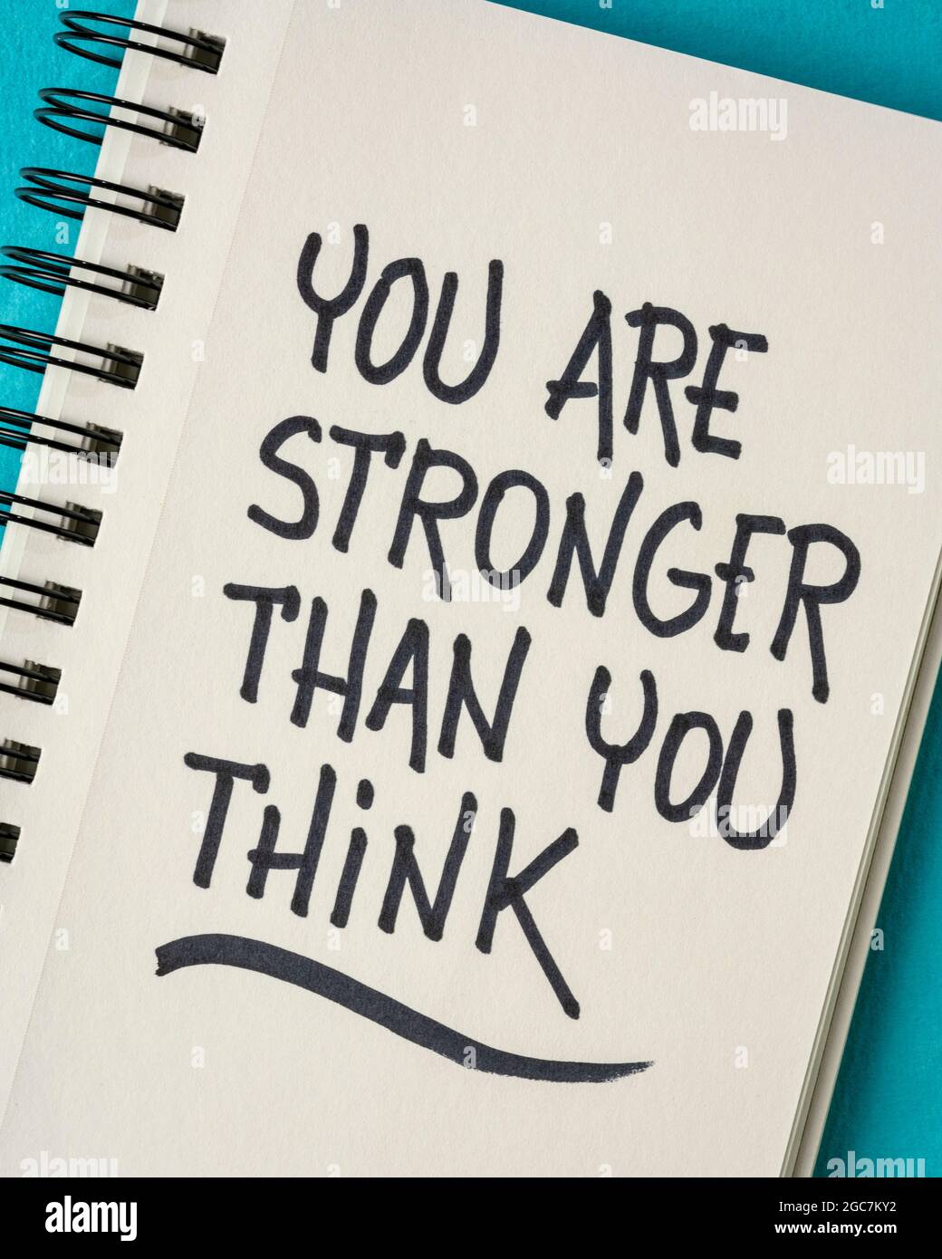 you are stronger than you think, inspiration and motivation concept or ...
