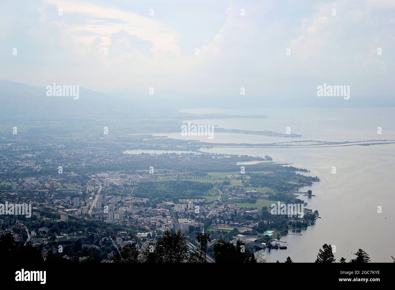 View of Bregenz and Lake Constance from Pfander Stock Photo - Alamy