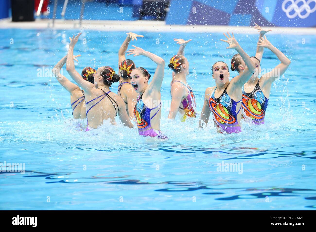 Team ROC (ROC), AUGUST 7, 2021 - Artistic Swimming : Team Free Routine ...