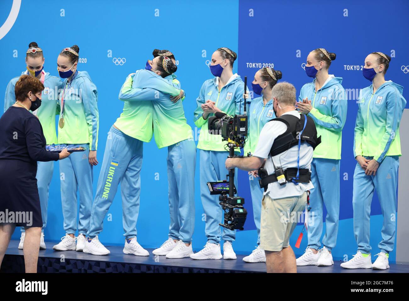 Tokyo, Japan. 7th Aug, 2021. Team Ukraine (UKR) Artistic Swimming ...