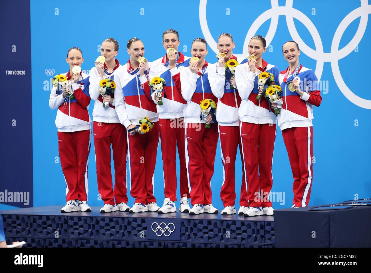 Tokyo, Japan. 7th Aug, 2021. Team ROC gold medal (ROC) Artistic ...