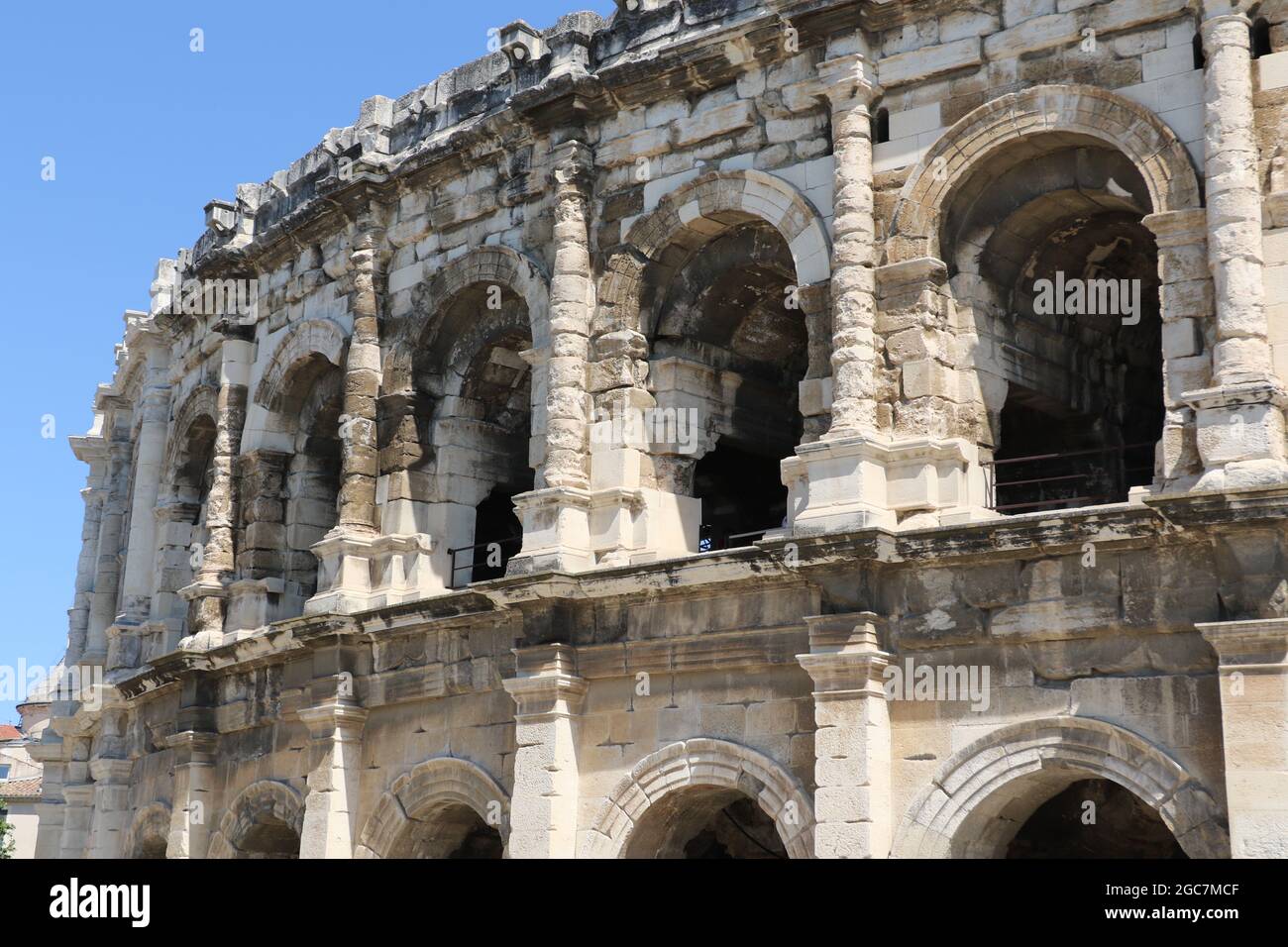 The old Arena of the city of Nimes Stock Photo - Alamy