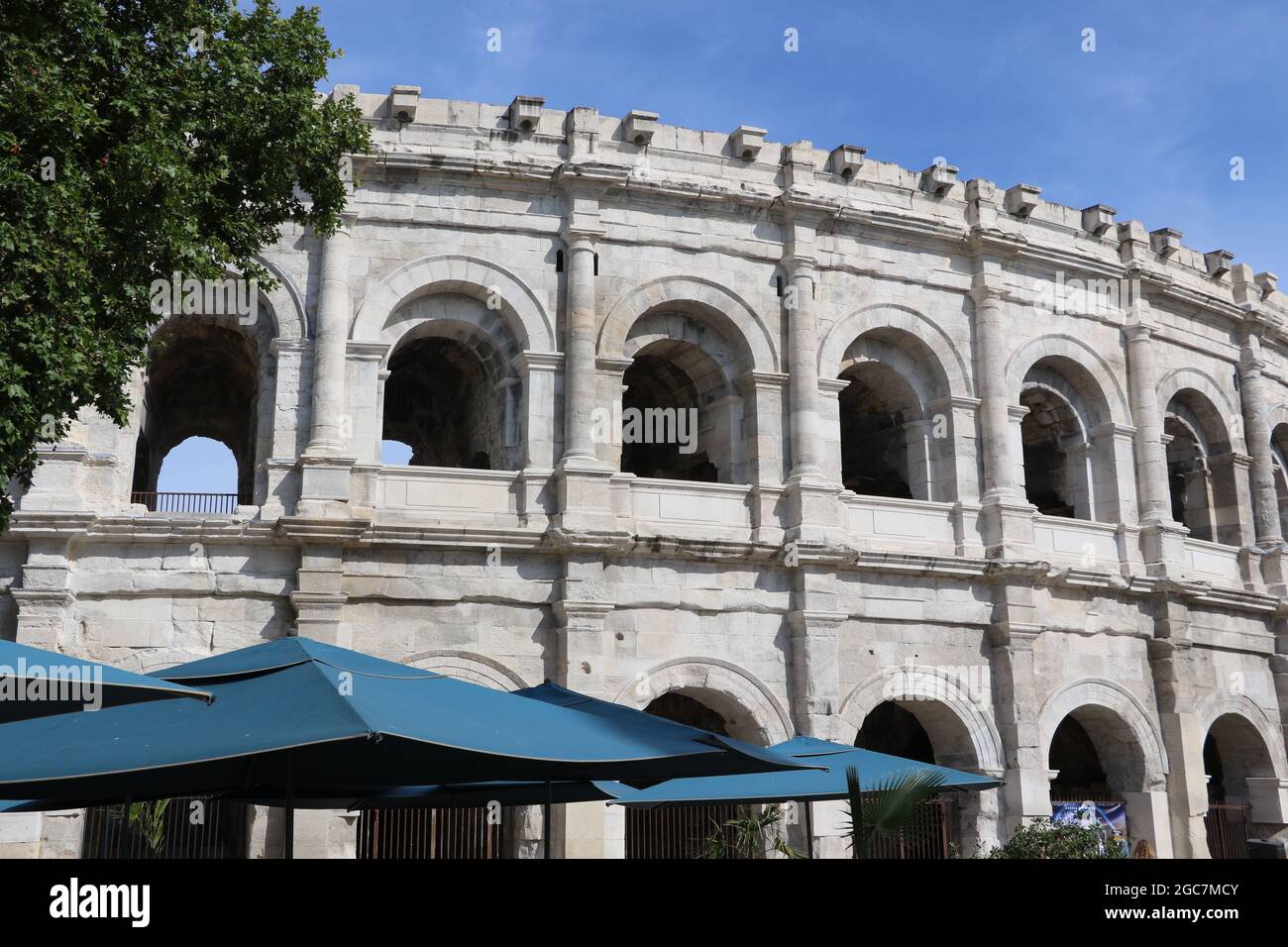 The old Arena of the city of Nimes Stock Photo - Alamy