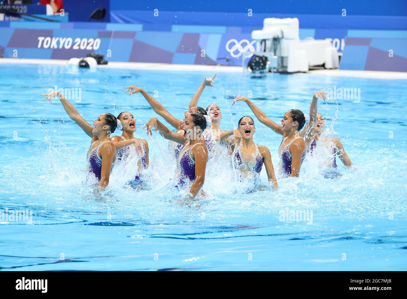 Tokyo, Japan. 7th Aug, 2021. Team Egypt (EGY) Artistic Swimming : Team ...