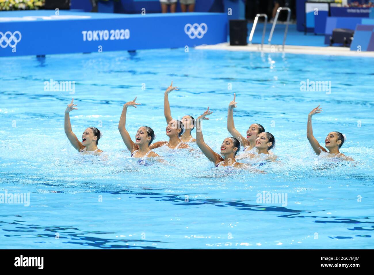 Tokyo, Japan. 7th Aug, 2021. Team Egypt (EGY) Artistic Swimming : Team ...