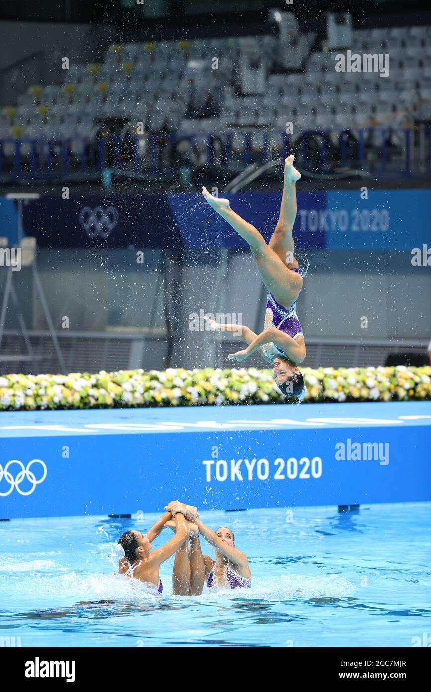 Tokyo, Japan. 7th Aug, 2021. Team Egypt (EGY) Artistic Swimming : Team ...