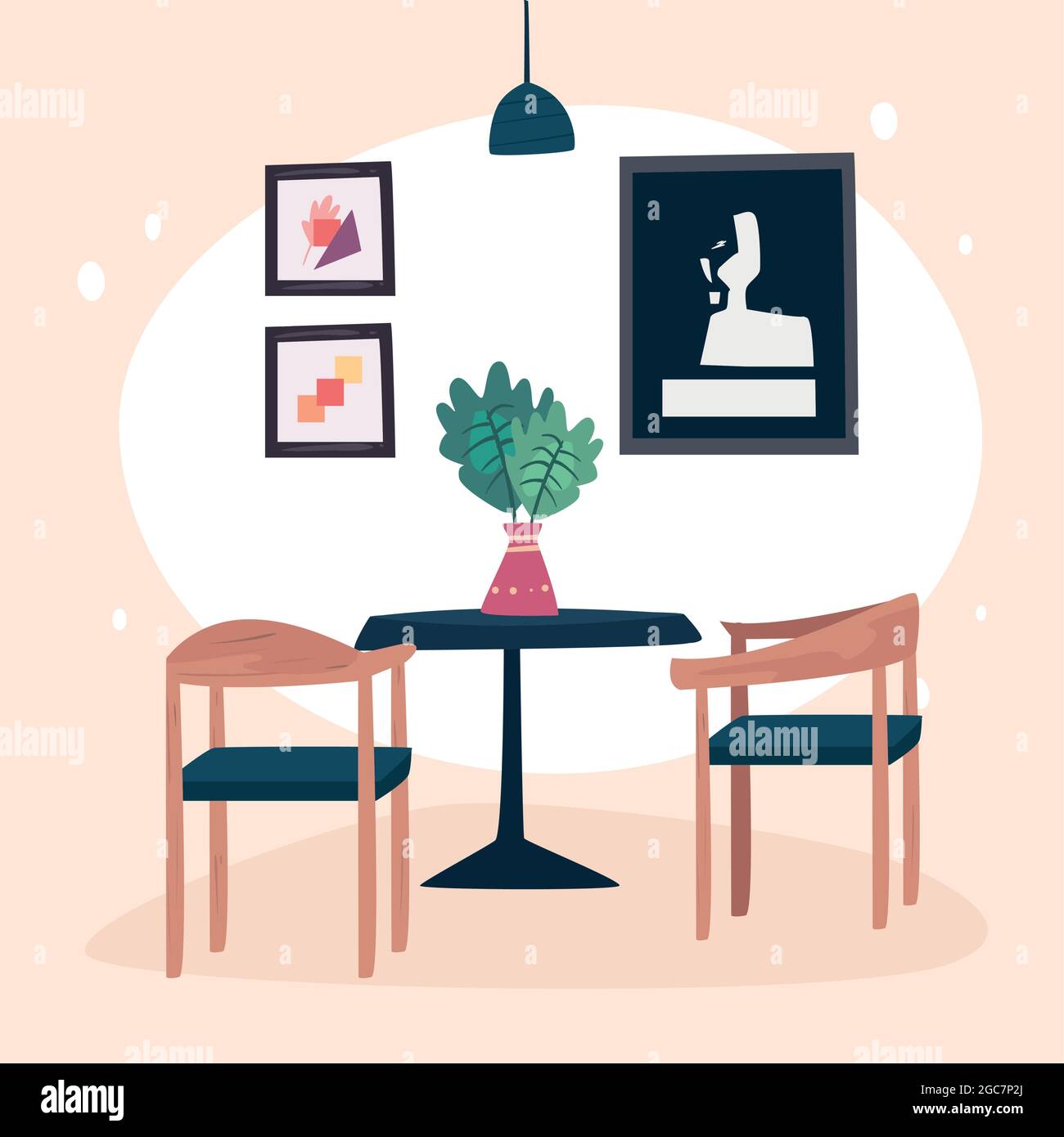 Hanging wooden chairs Stock Vector Images - Alamy