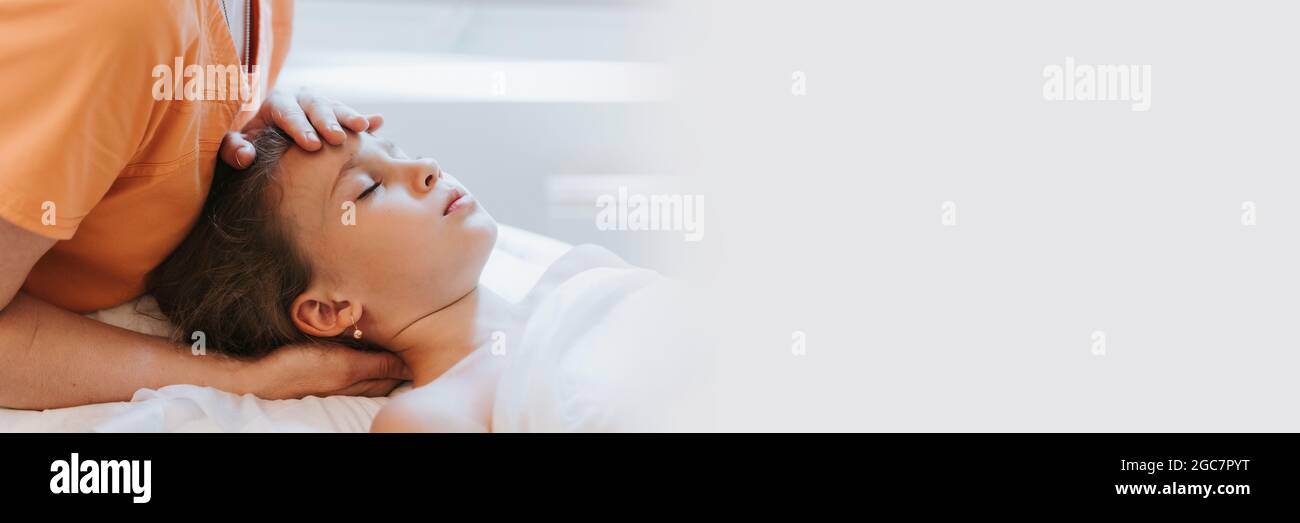 doctor osteopath hands does physiological and emotional therapy for ...