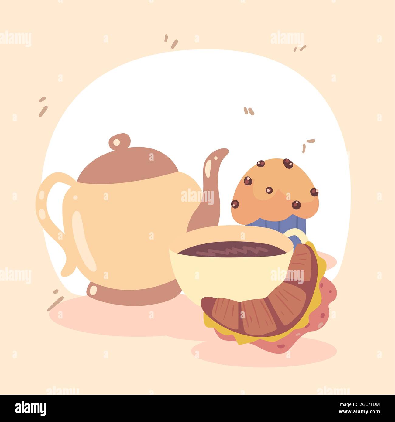coffee and pastry products icons Stock Vector Image & Art - Alamy
