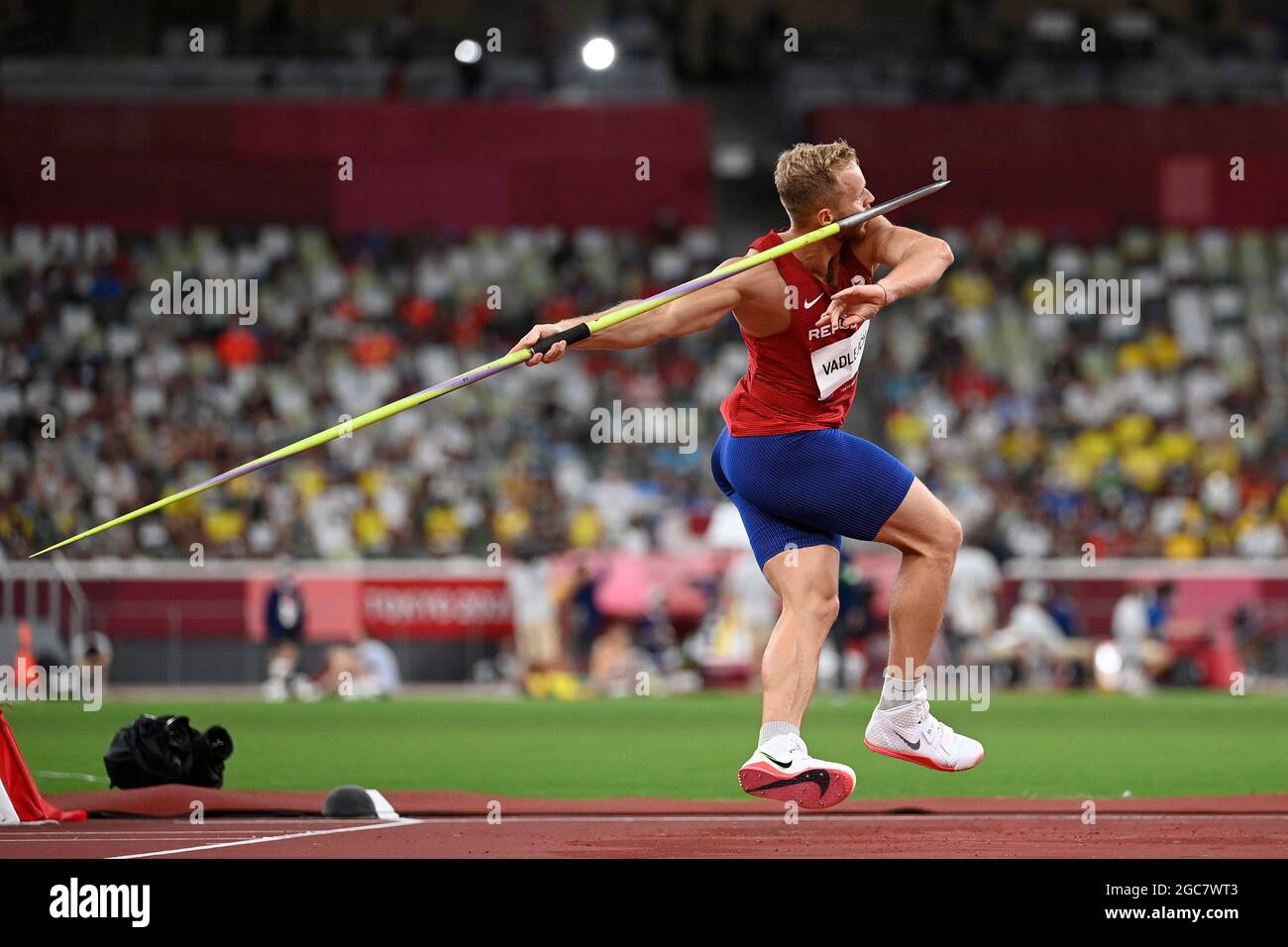 Tokyo, Japan. 07th Aug, 2021. Czech Jakub Vadlejch competes in men's ...