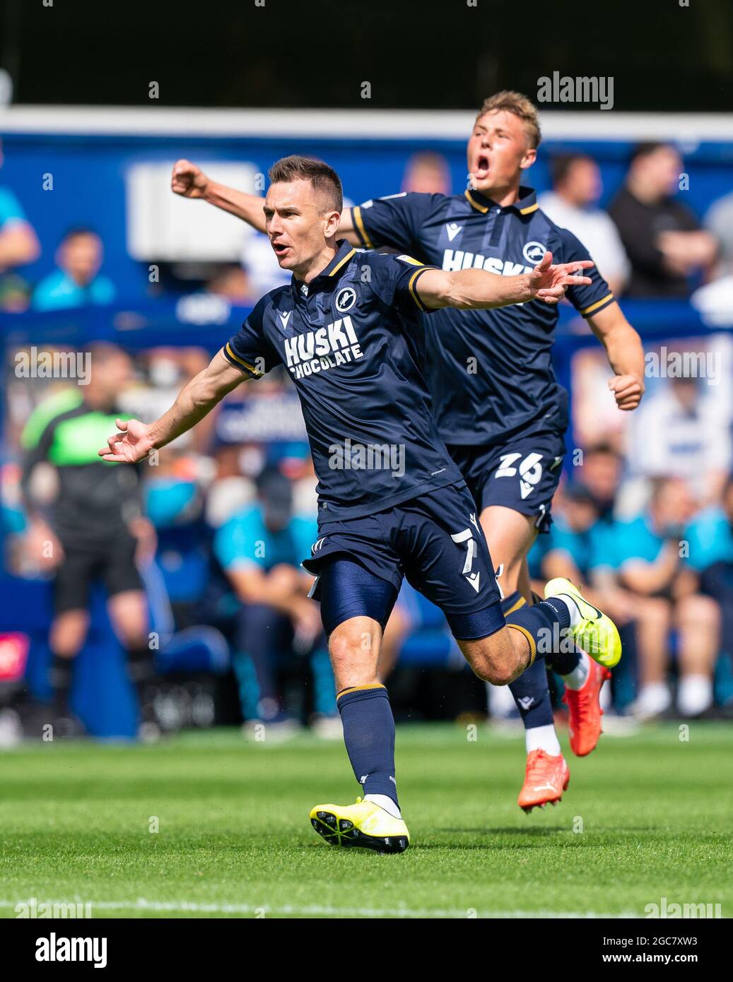 Millwalls jed wallace celebrates scoring hi-res stock photography and ...