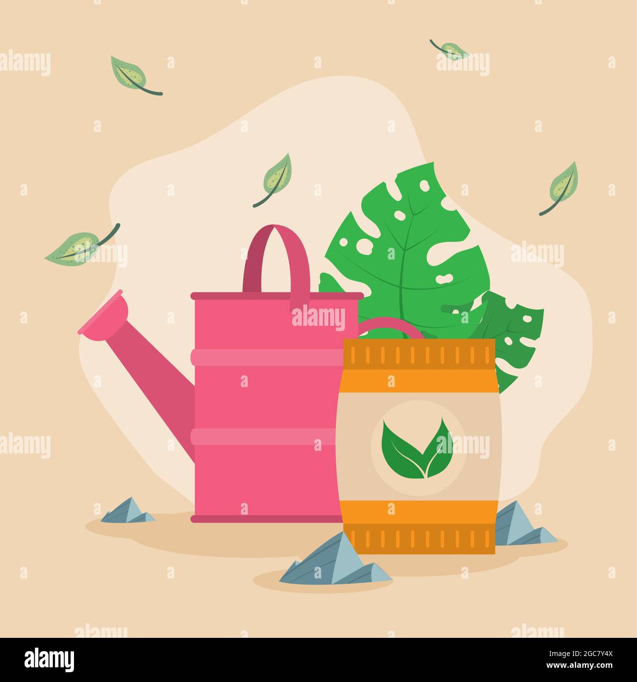 Sprinkler on farm in Stock Vector Images - Alamy