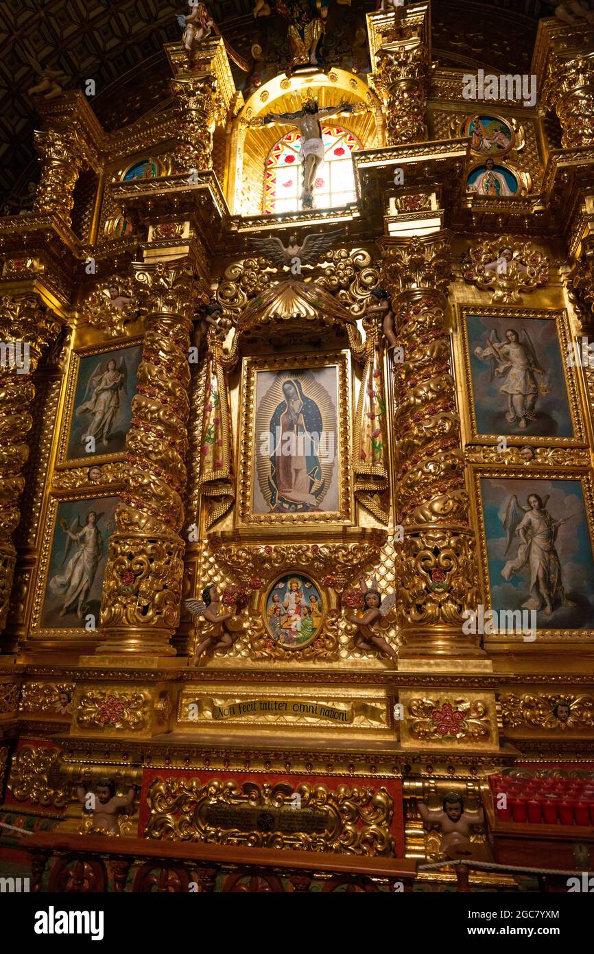 Oaxaca de Juarez, Mexico - May 15, 2014: Detail of the interior of the ...