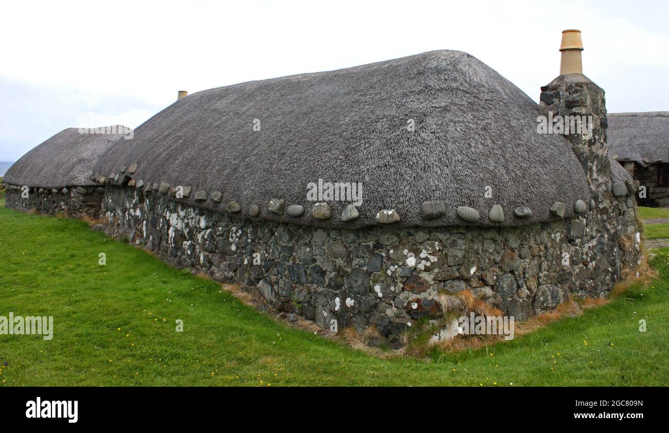 A Traditional Scottish Stone Built Croft Cottage Stock Photo - Alamy