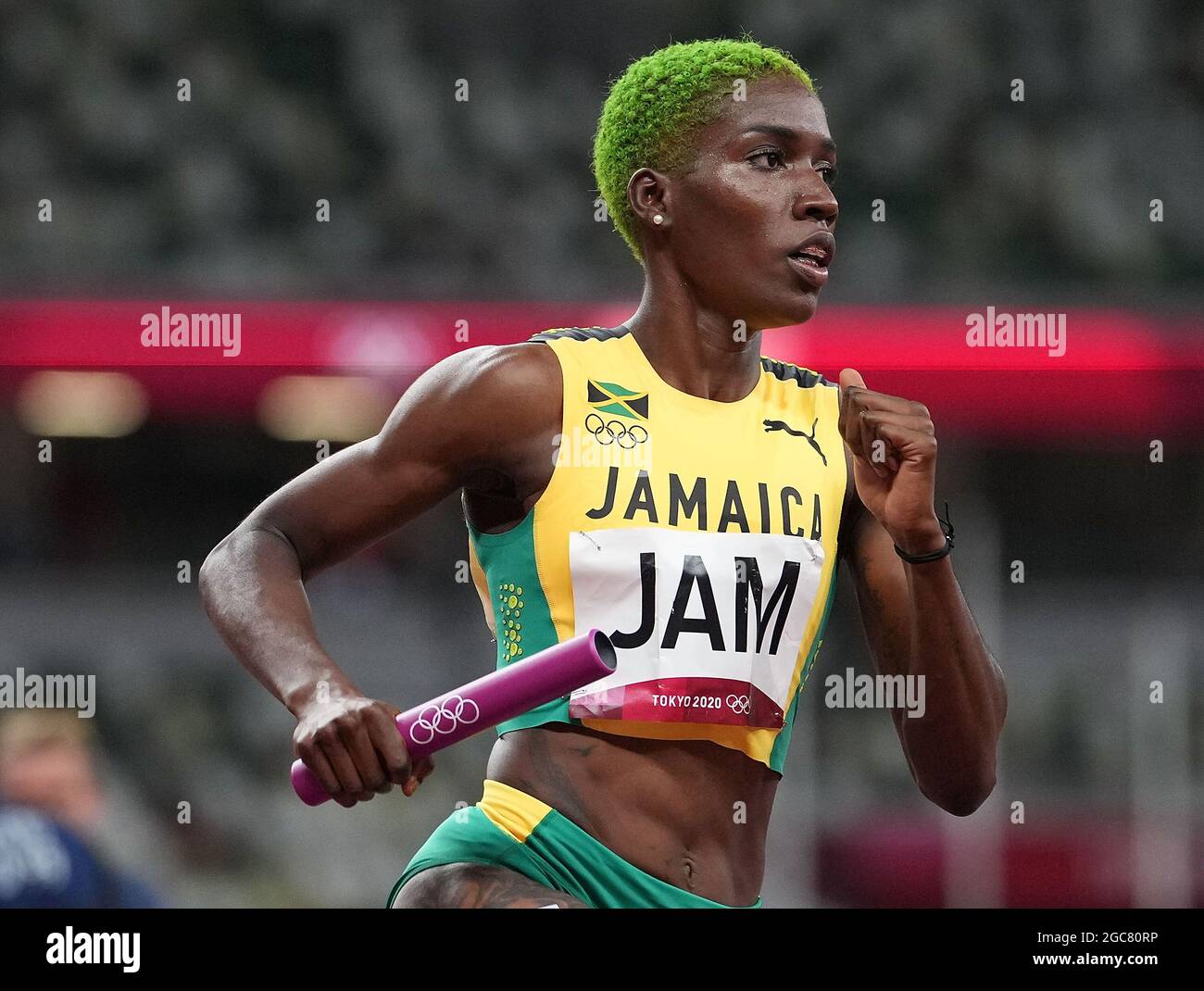 Tokyo, Japan. 7th Aug, 2021. Janieve Russell of Jamaica competes during ...
