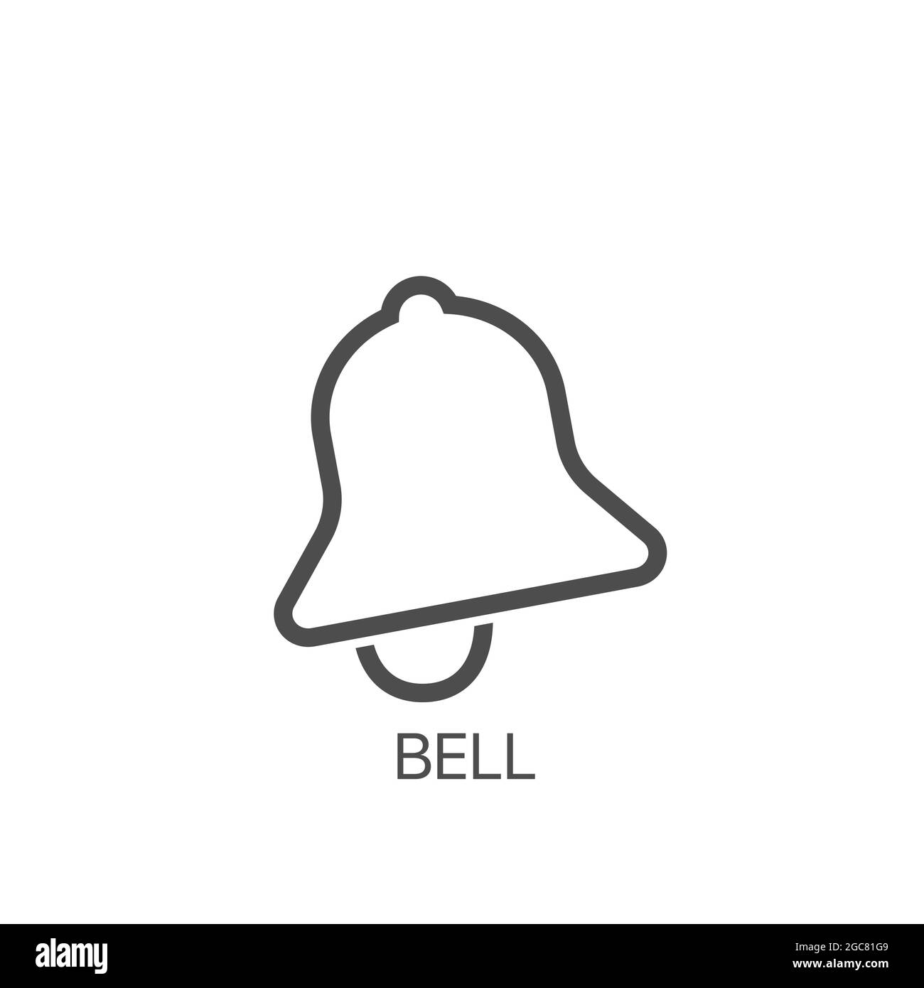 Bell simple vector icon. Bell icon or logo in line style Stock Vector ...
