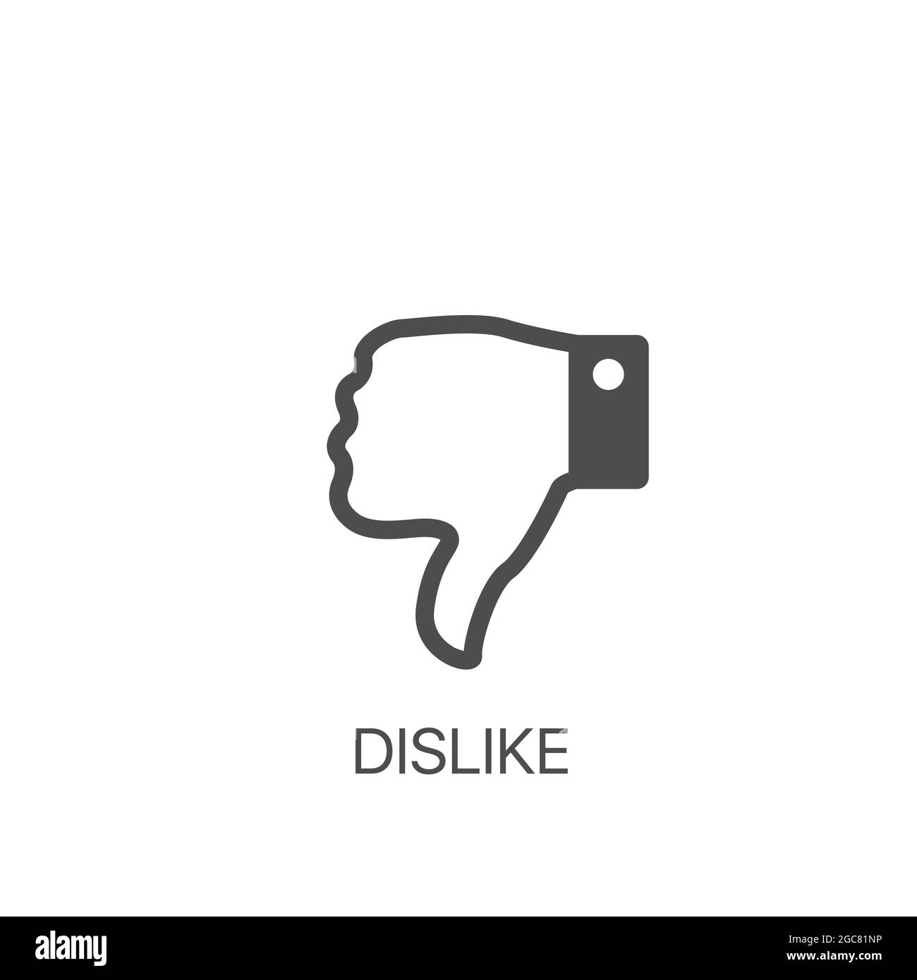 Dislike vector icon. Line art style graphic design element Stock Vector ...