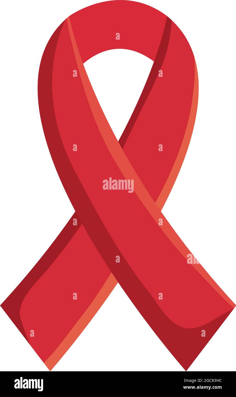 red awareness ribbon on white background Stock Vector Image & Art - Alamy