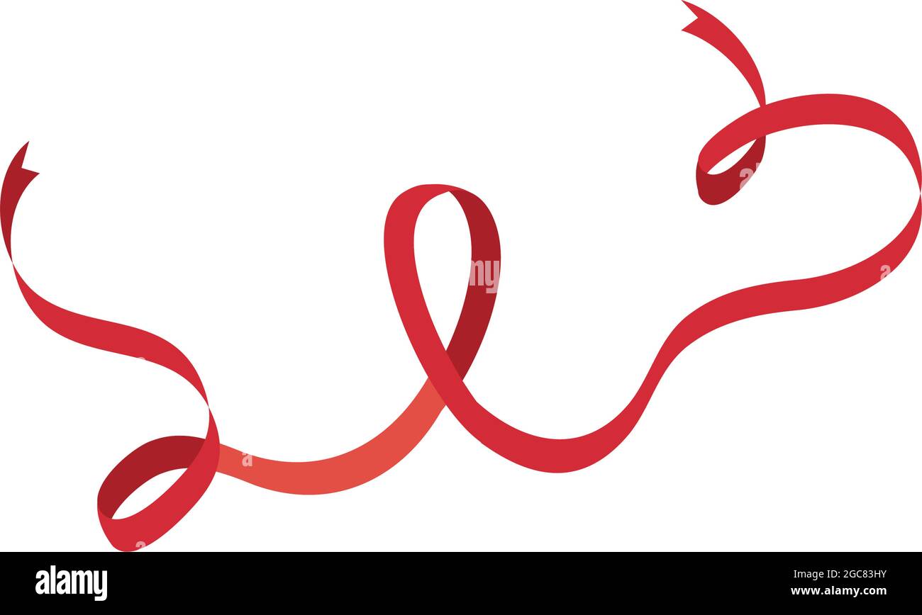 long red ribbon on white background Stock Vector Image & Art - Alamy