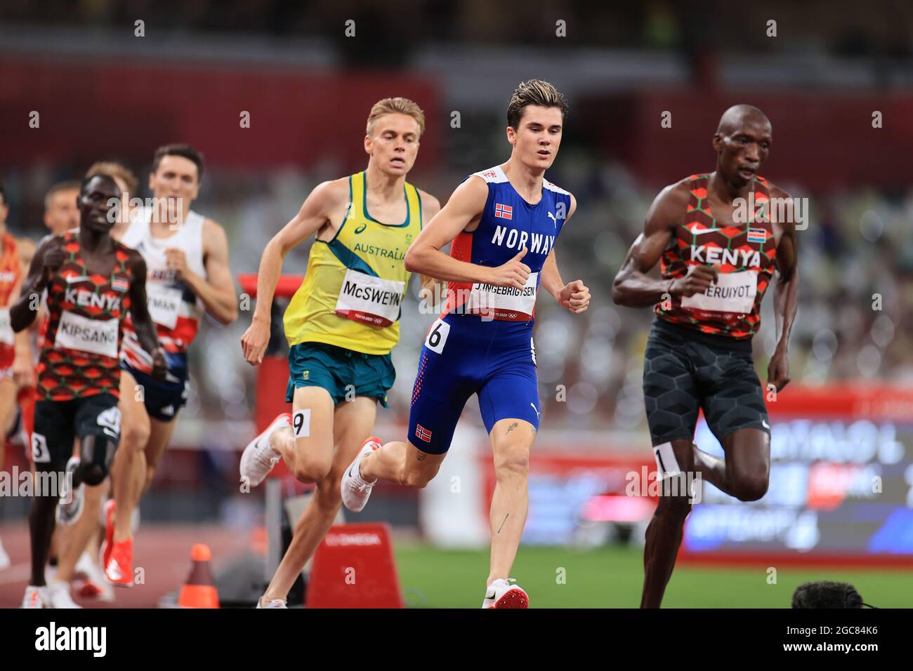 Tokyo, Japan. 7th Aug, 2021. Jakob INGEBRIGTSEN (NOR) competes in the ...