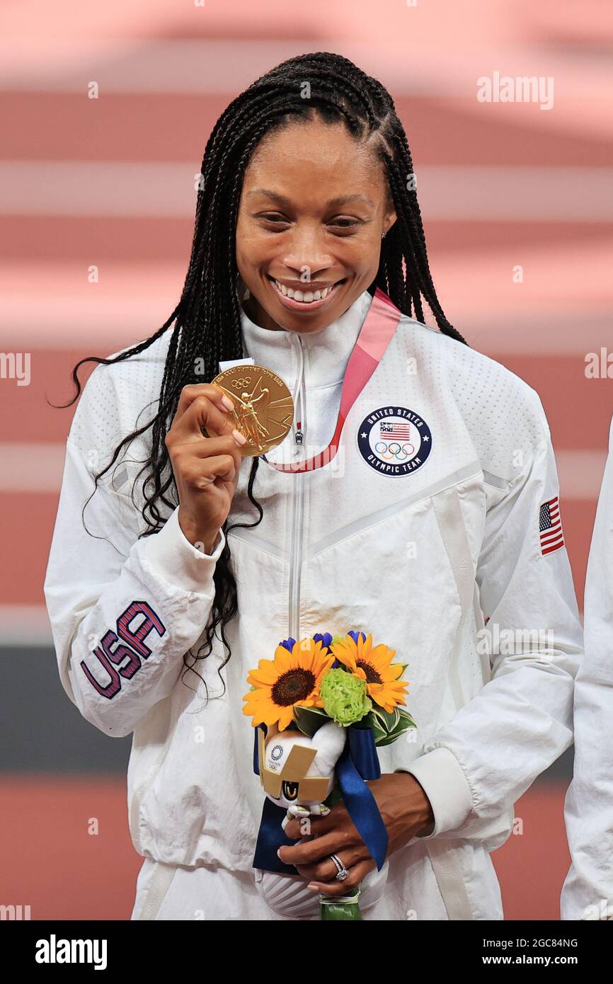 Tokyo Japan 7th Aug 2021 Allyson Felix Usa With Her 11th Olympic