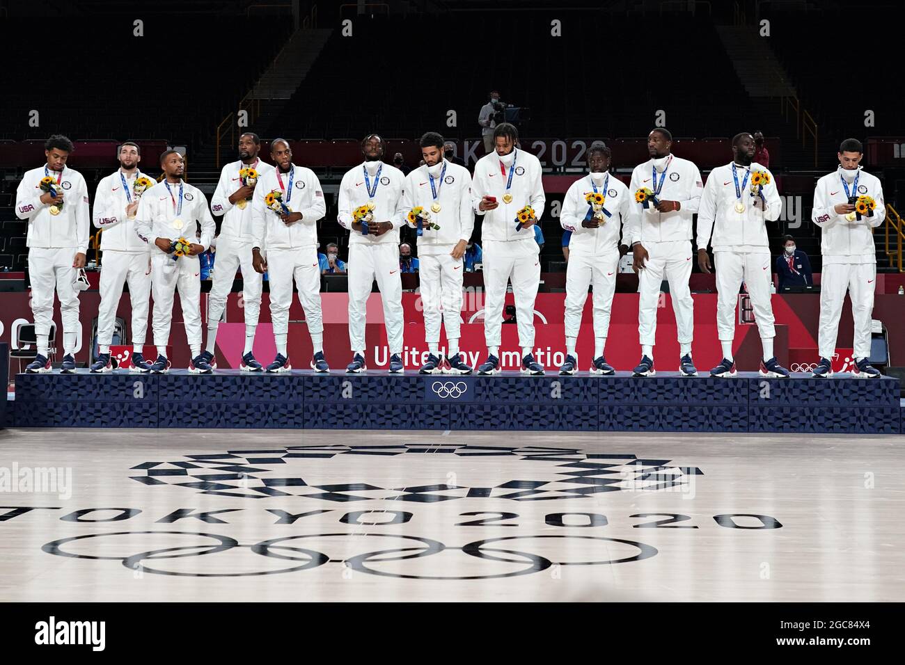 Tokyo, Japan. 07th Aug, 2021. The United States Men's Basketball team ...