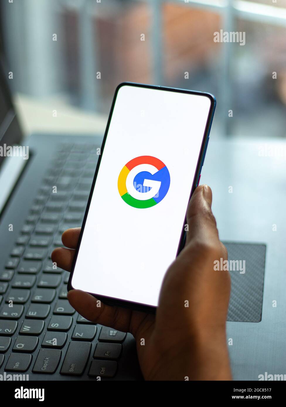 Assam, India - August 6, 2021 : Google go logo on phone screen stock ...