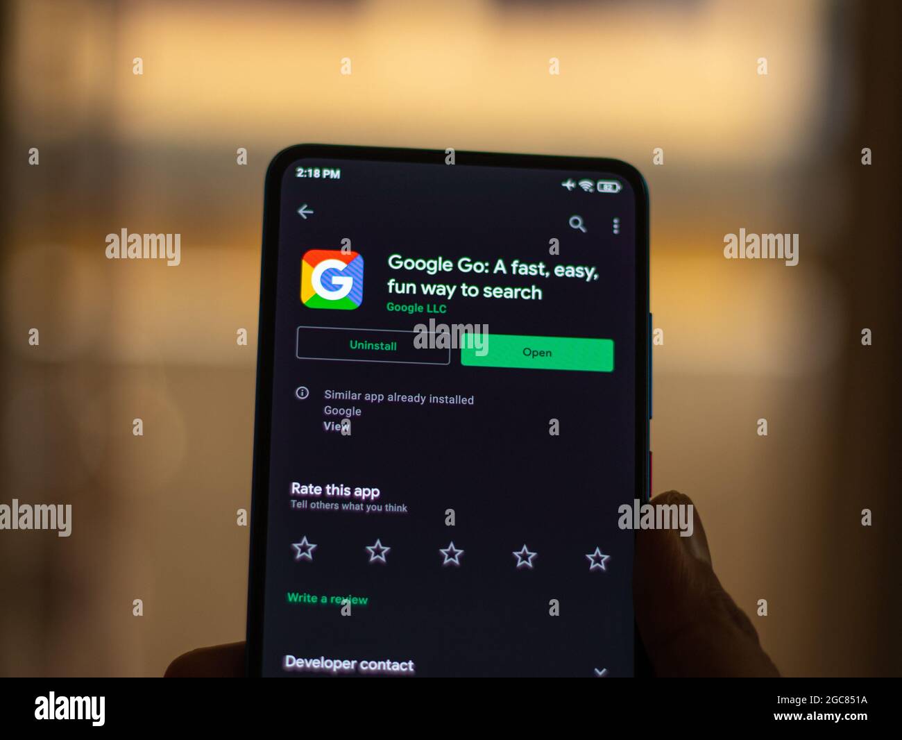 Assam, India - August 6, 2021 : Google go logo on phone screen stock ...