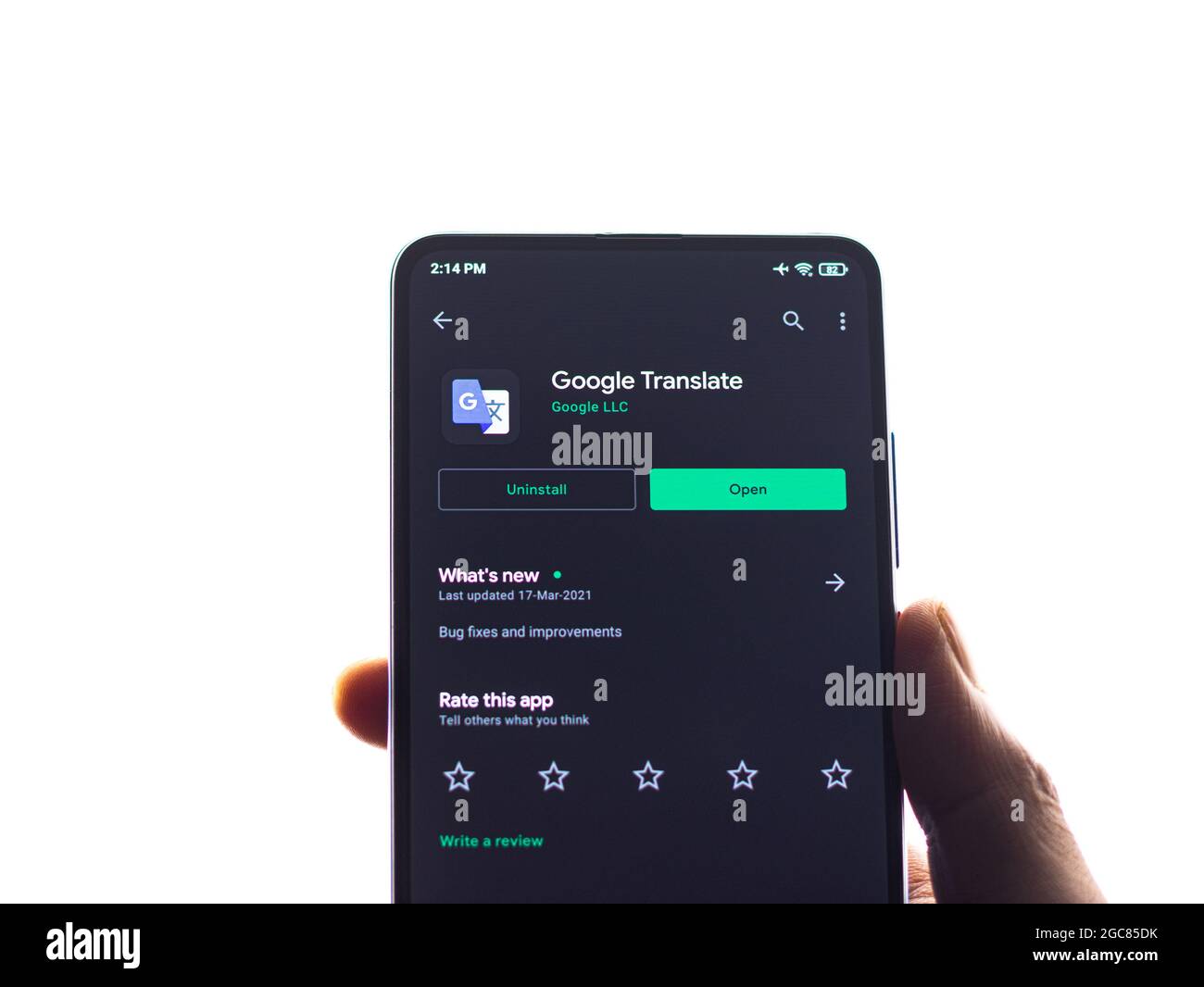 Assam, India - August 6, 2021 : Google translate logo on phone screen ...